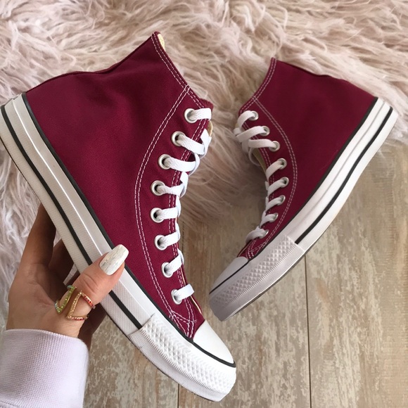 Converse | Shoes | Nwt Converse Id Maroon High Tops | Poshmark